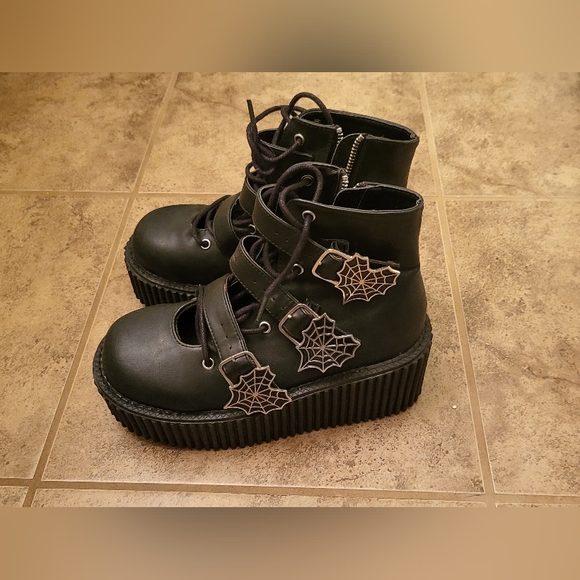 Demonia | Shoes | Demonia Spider Baby Laceup Platform Boots | Poshmark